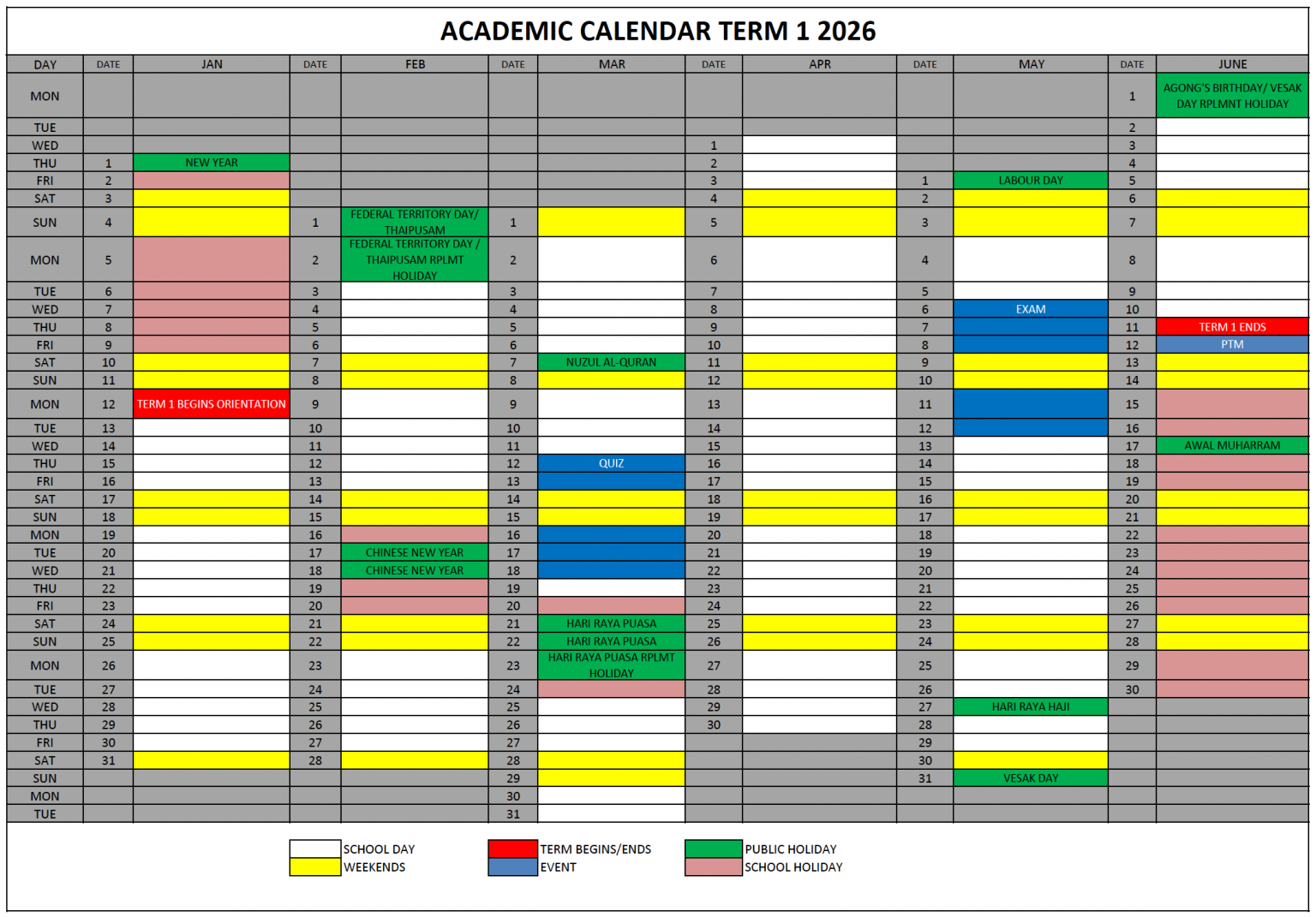 Wembley's Academic Calendar 2026 - Wembley Academy